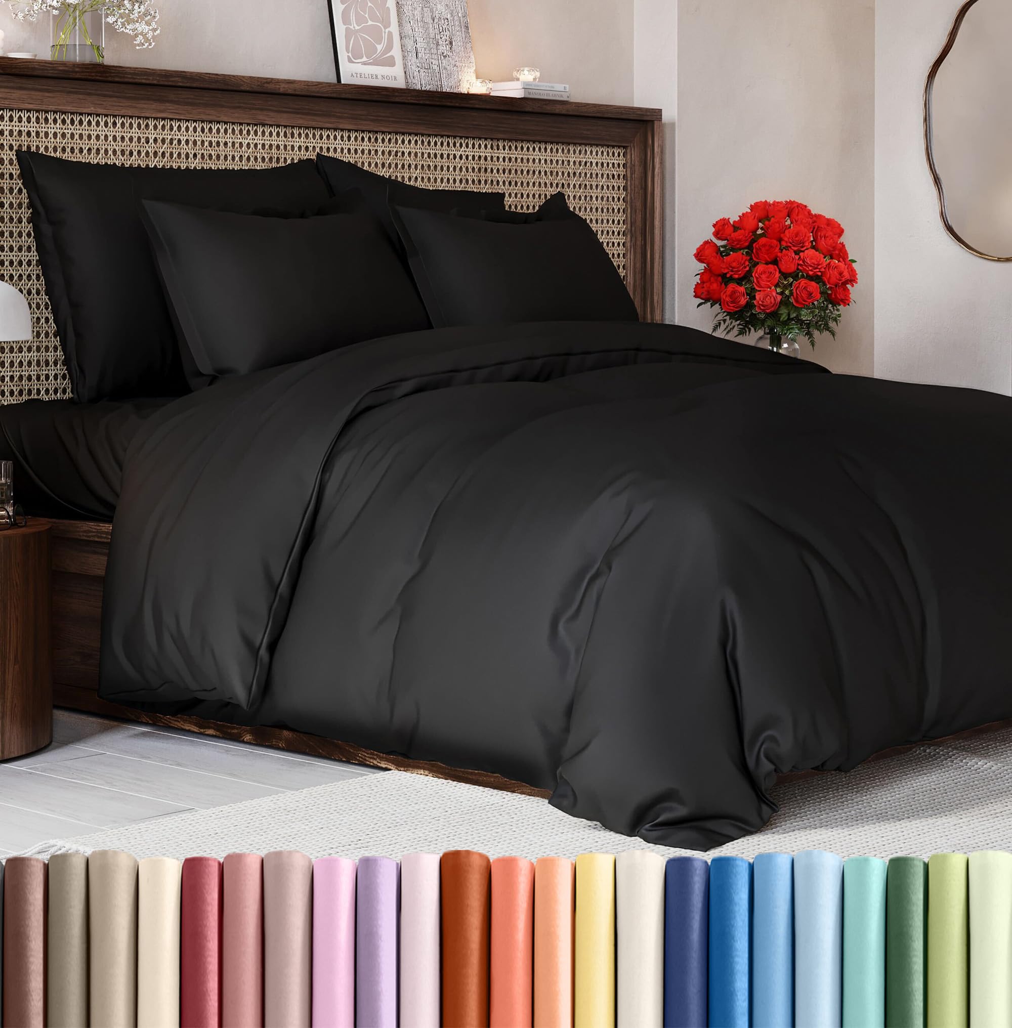 Duvet Cover Queen Size Set - Extra Soft Queen Size Duvet Cover 90 x 90 ...