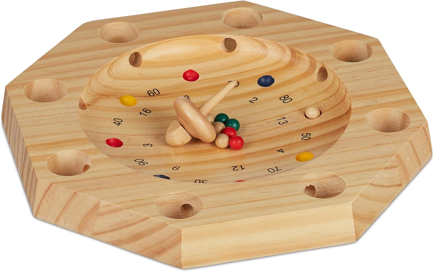 Relaxdays, 3x28 cm Ruleta de Madera Tirolesa, para niños y Adultos ...