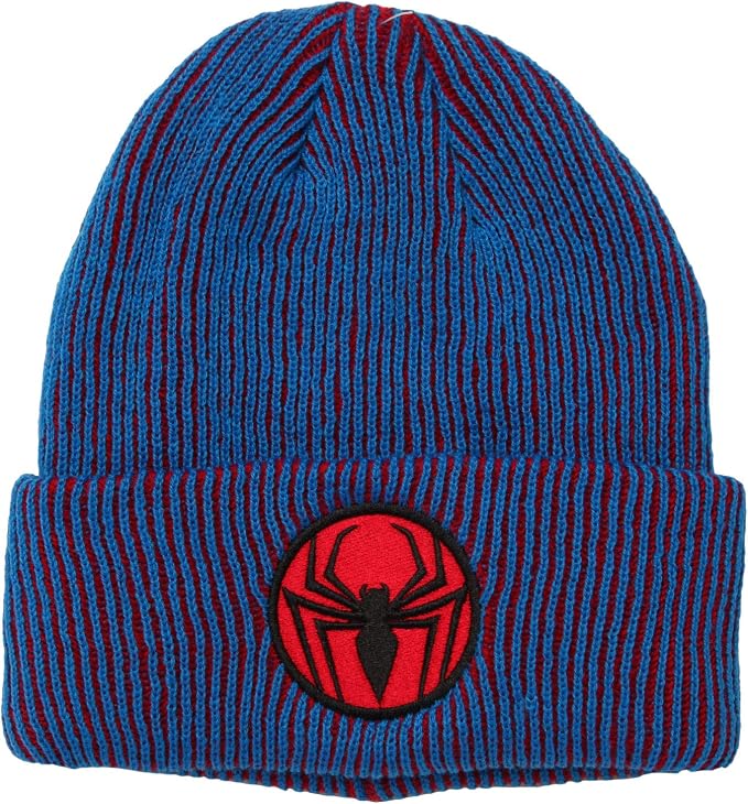 Spider-Man Logo Beanie (Red & Blue) at Amazon Men’s Clothing store