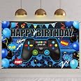 Amazon.com: Video Game Happy Birthday Backdrop Game on Birthday Party ...