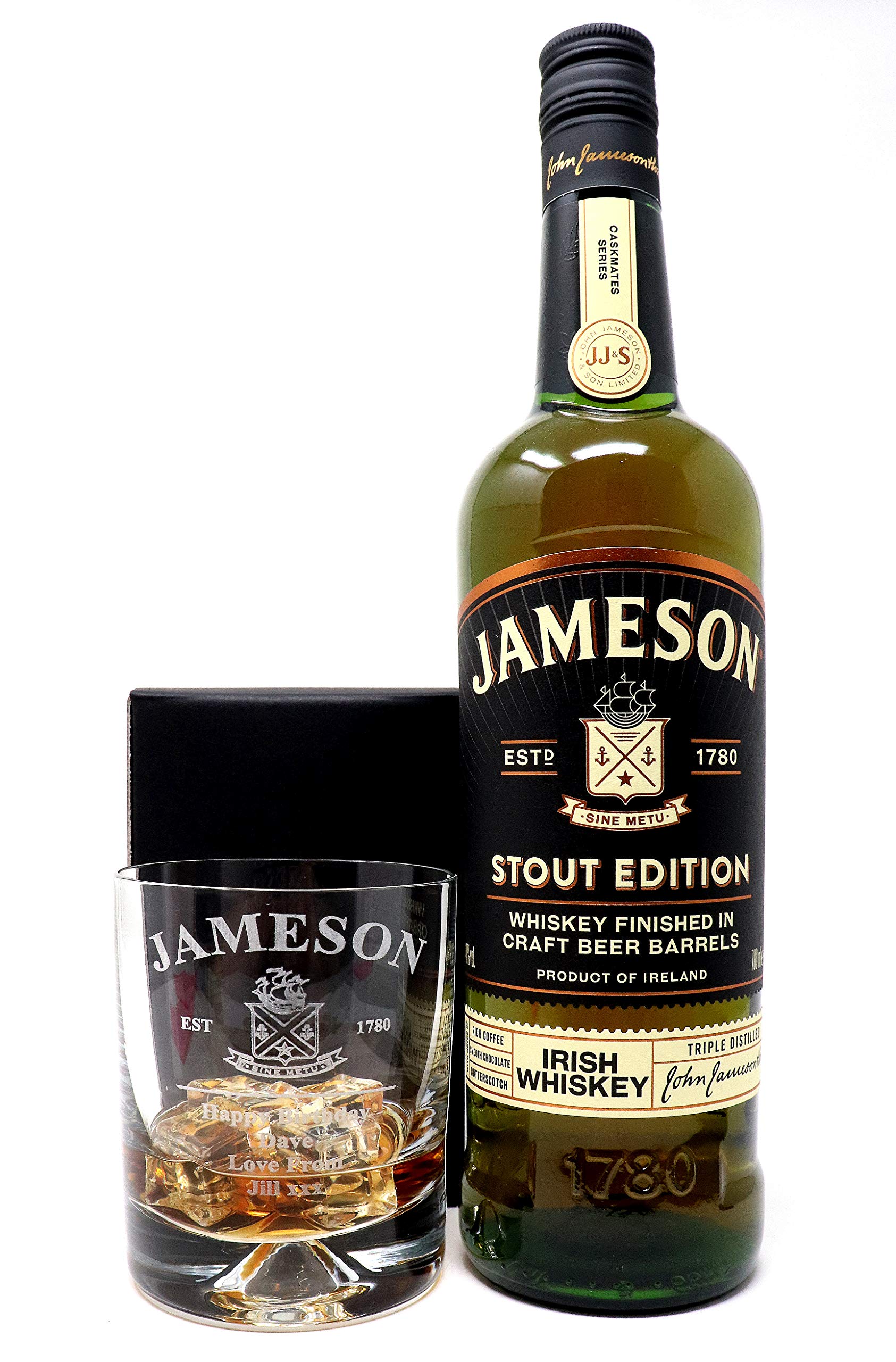 Personalised Dimple Tumbler And 70cl Irish Whiskey Jameson Label Design ...