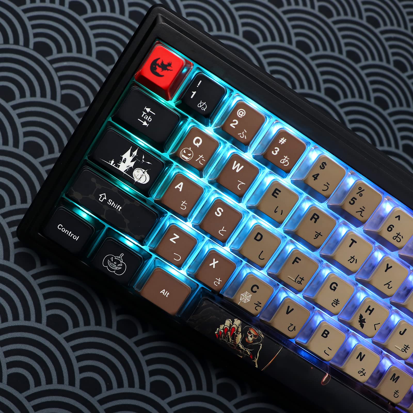 Mua JSJT Halloween Keycaps 150 Keys Triple Side Transparent Japanese ...