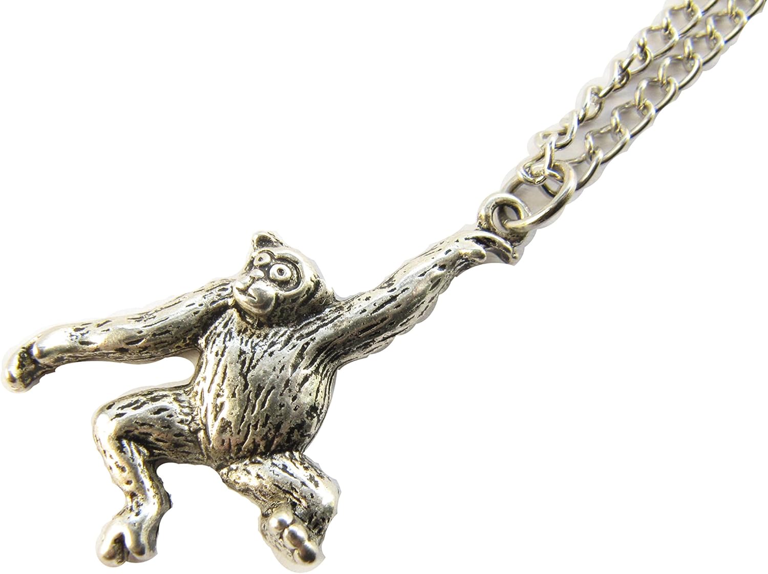 Amazon.com: Ancient Silver Monkey Necklace - Barrel of Monkeys ...