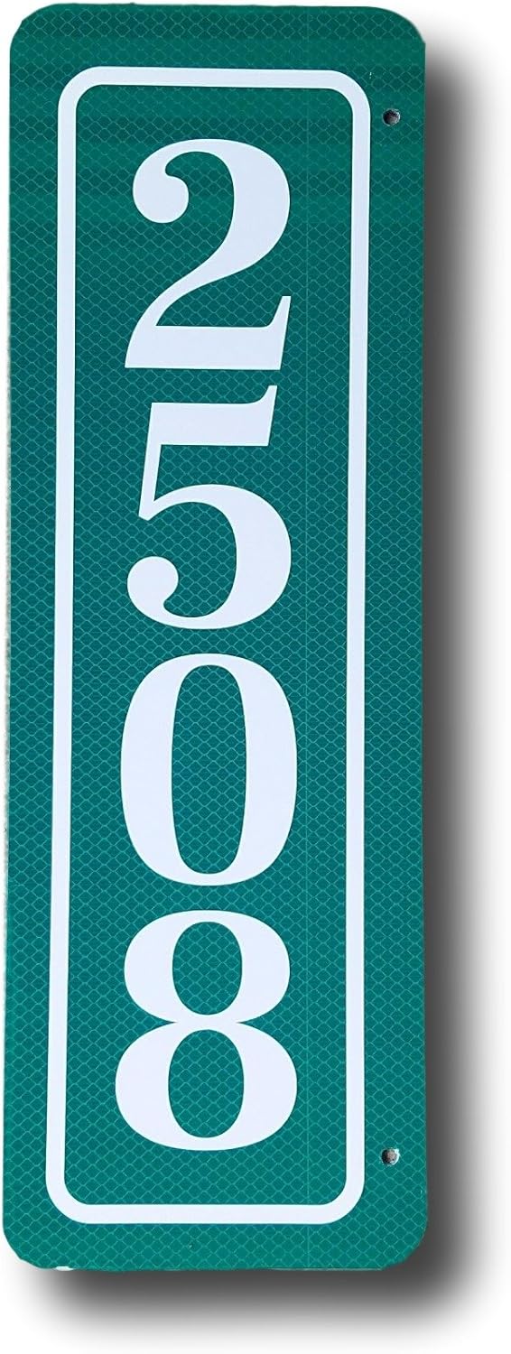 Amazon.com : Stonebrae & Strath Reflective Address Sign (18x6 Classic ...