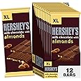Amazon.com : HERSHEY'S Milk Chocolate with Almonds XL, Candy Bars, 4.25 oz (12 Count, 16 Pieces ...