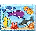Amazon.com: Melissa & Doug Sea Creatures Chunky Puzzle : Melissa & Doug ...