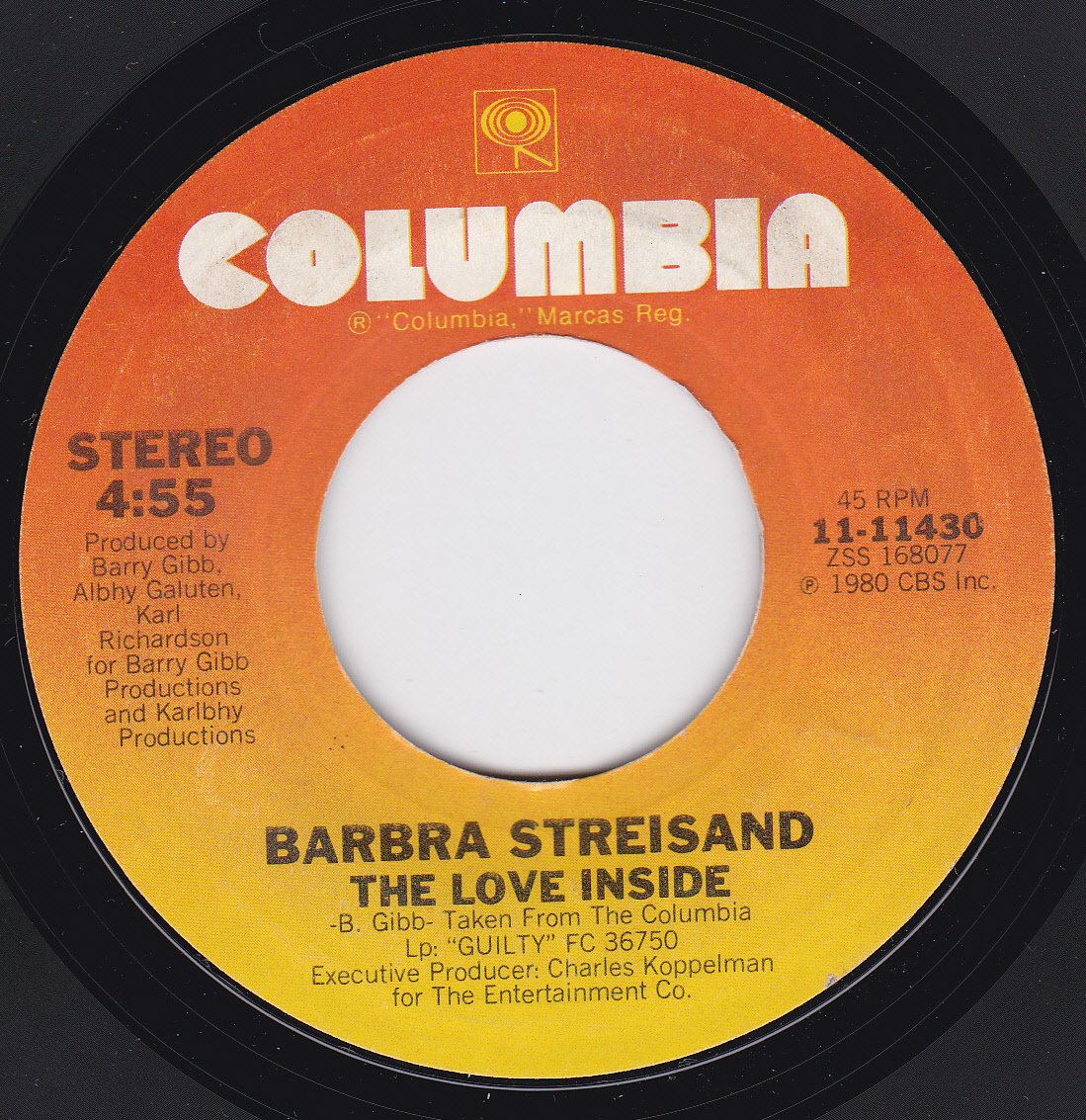 Barbra Streisand/Barry Gibb - What Kind Of Fool/The Love Inside (NM 45 ...