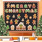 Amazon.com: Christmas Gingerbread Bulletin Board Set Christmas ...