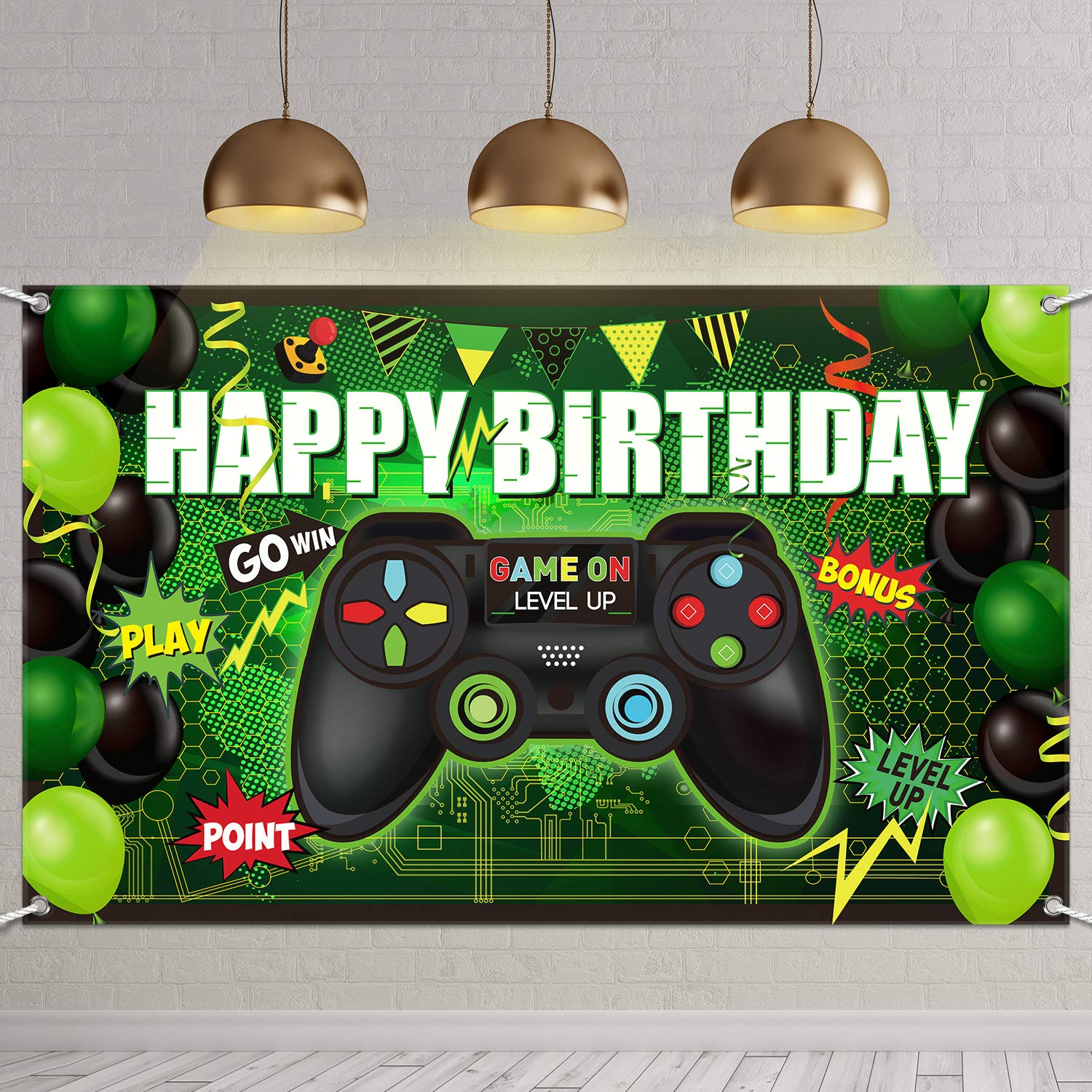 Buy Video Game Happy Birthday Backdrop Game on Birthday Party Backdrop ...