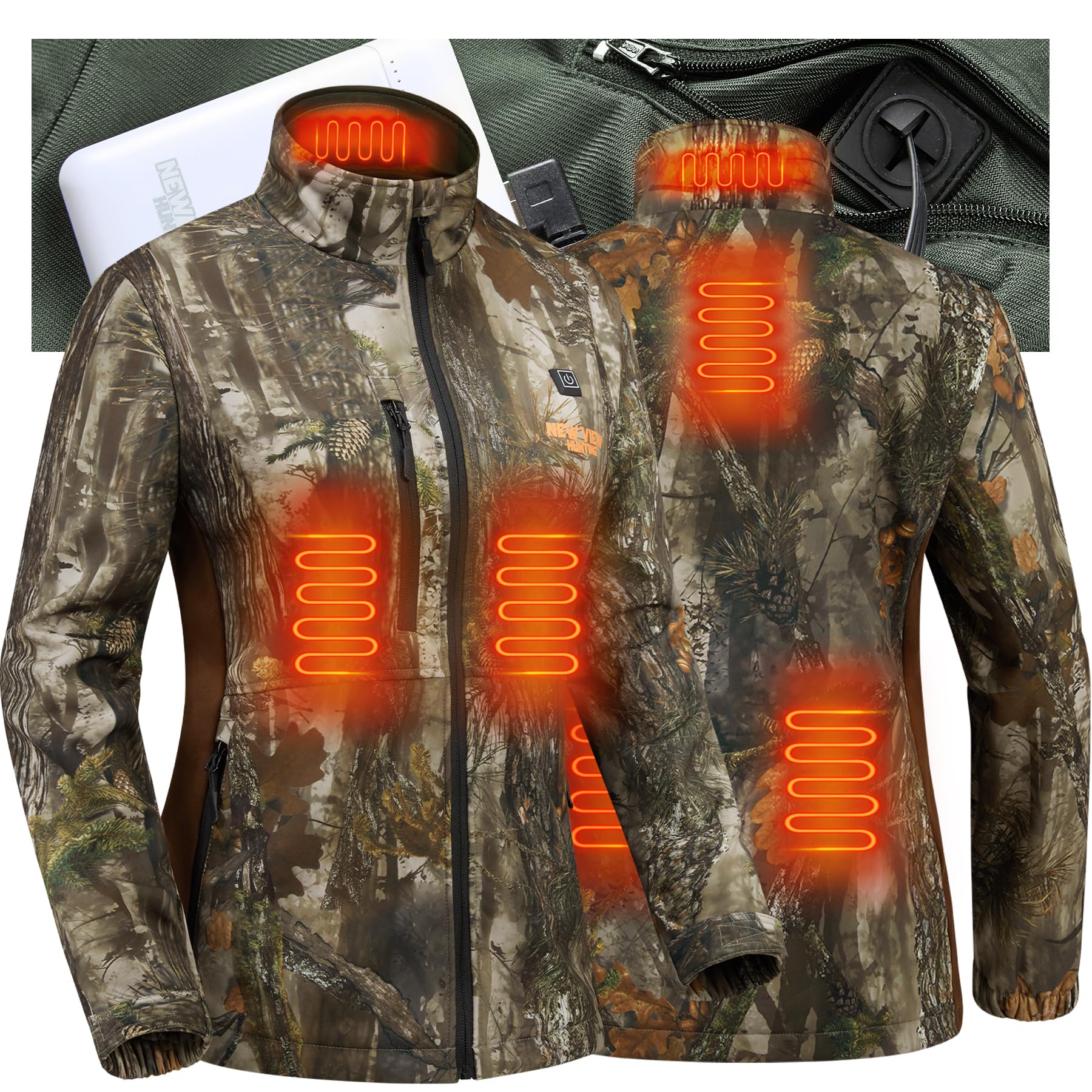 NEW VIEW Women Heated Jacket with 10000mAh Battery Pack,Electric Heated ...