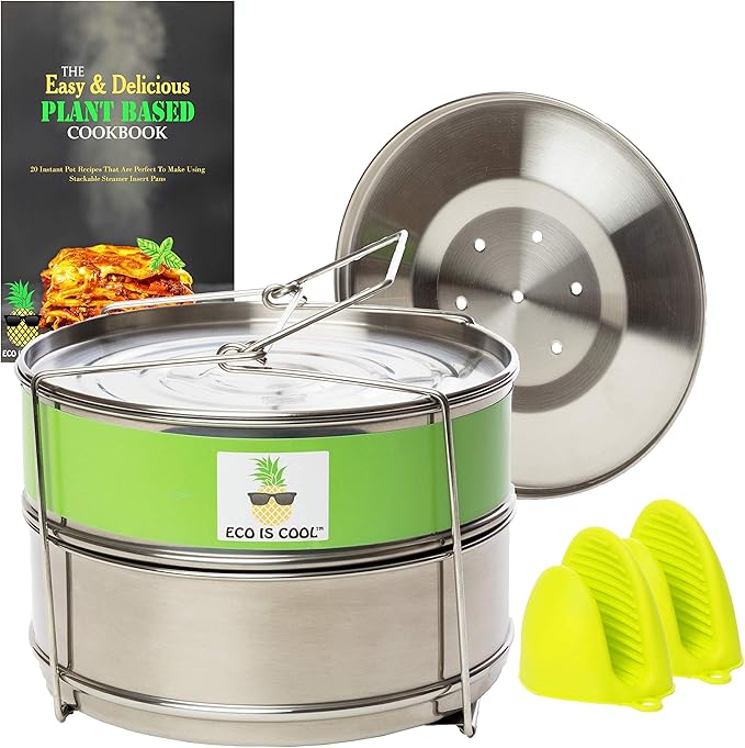 Amazon.com: Stackable Steamer Insert Pans with Sling for Instant Pot ...