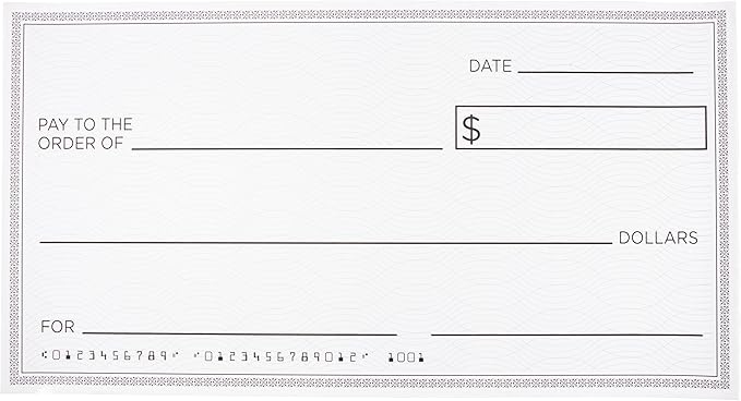 Reusable Giant Oversized Fake Paper Checks for Endowment Award - Large ...