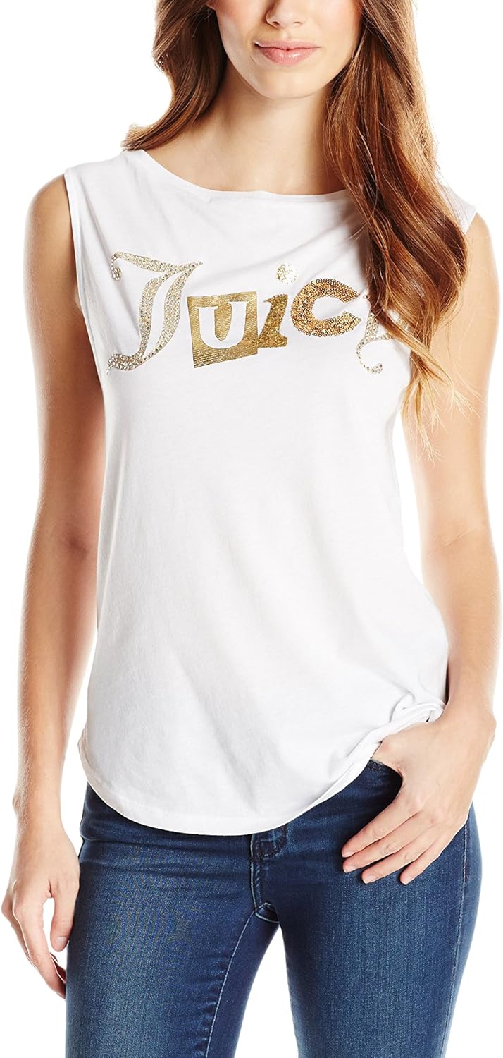 Juicy Couture Black Label Knit Juicy de la Mujer Recortada Graphic tee ...