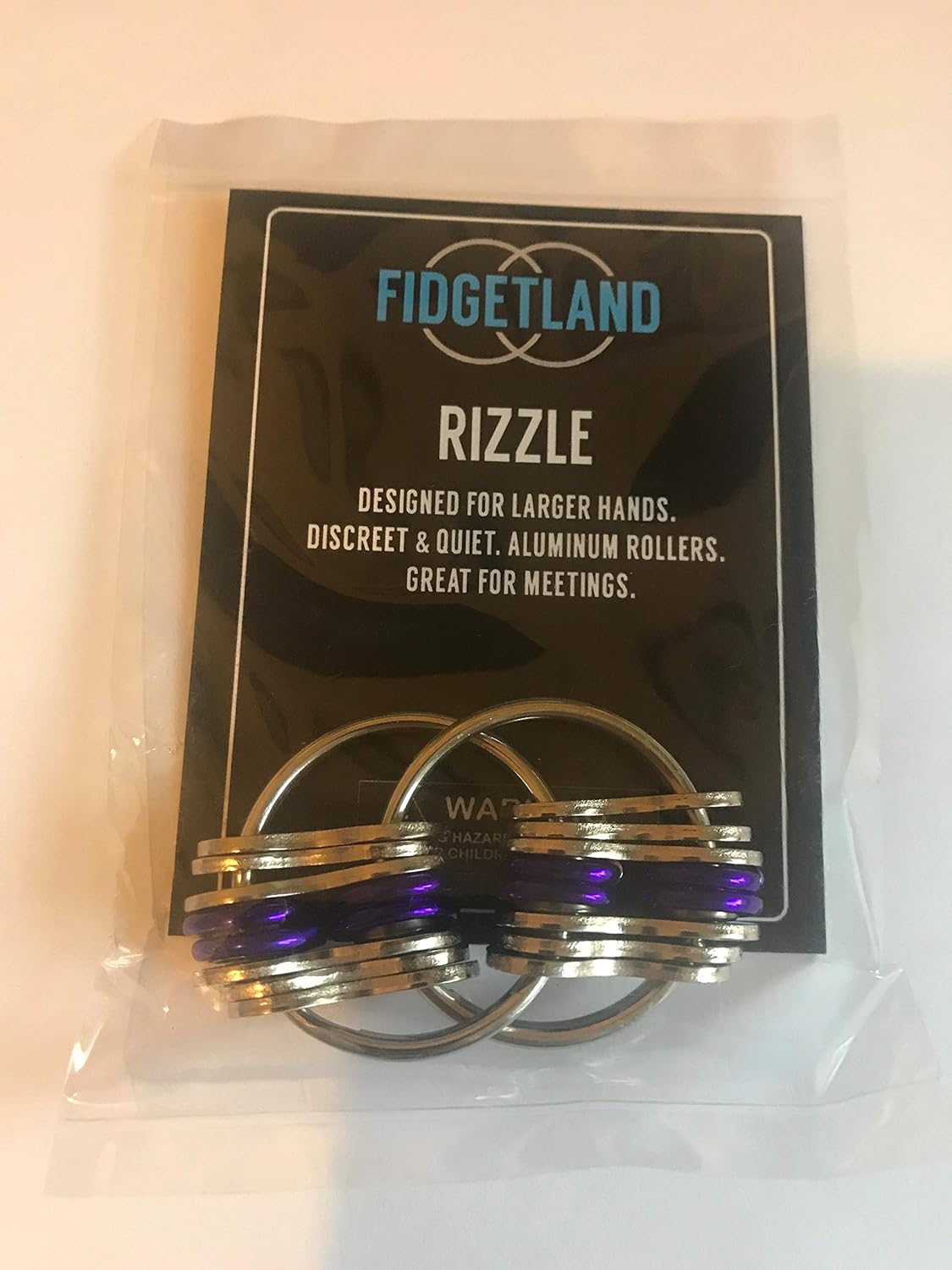 Fidgetland Fidget Toy, Rizzle Stainless Steel Fidget Ring, Perfect ...
