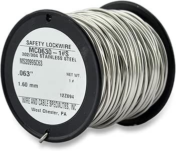 Amazon.com: Wire and Cable Specialties MC0630-1#S Safety Lockwire ...