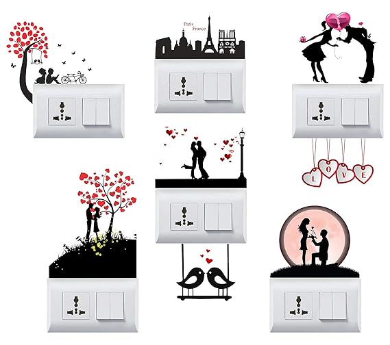 Buy DivineDesigns Couples Switchboard Sticker | Sticker for Your Home ...