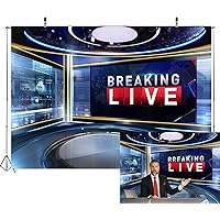 Amazon.com: CORFOTO Fabric 7x5ft News Broadcast Backdrop TV Show ...