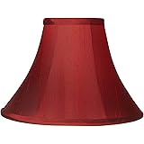 Crimson Red Cut-Corner Medium Lamp Shade 8" Wide and 6" Deep at Top x ...