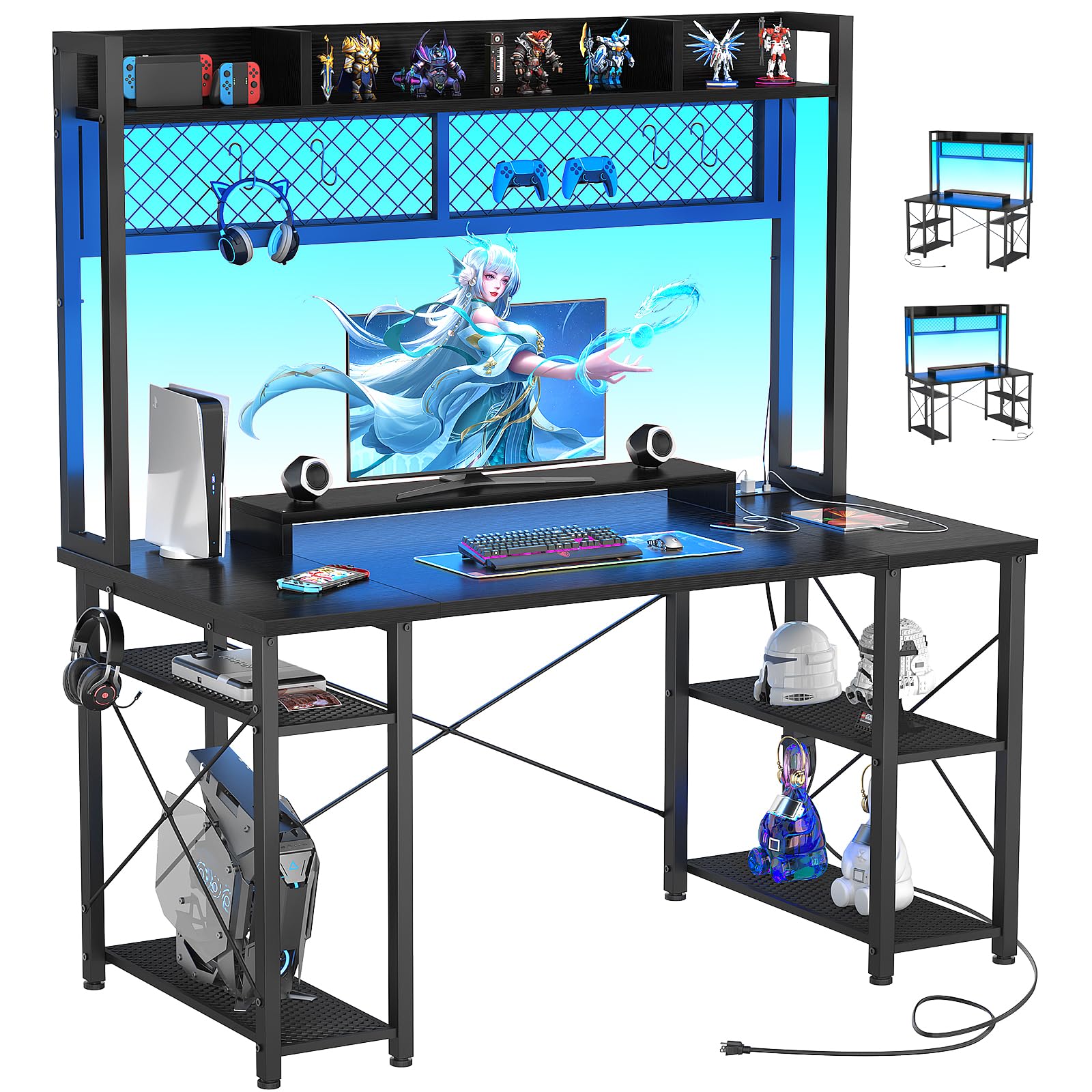 Mua 2024 Upgrade Gaming Desk with Hutch, 48'' Magic Computer Desk with ...