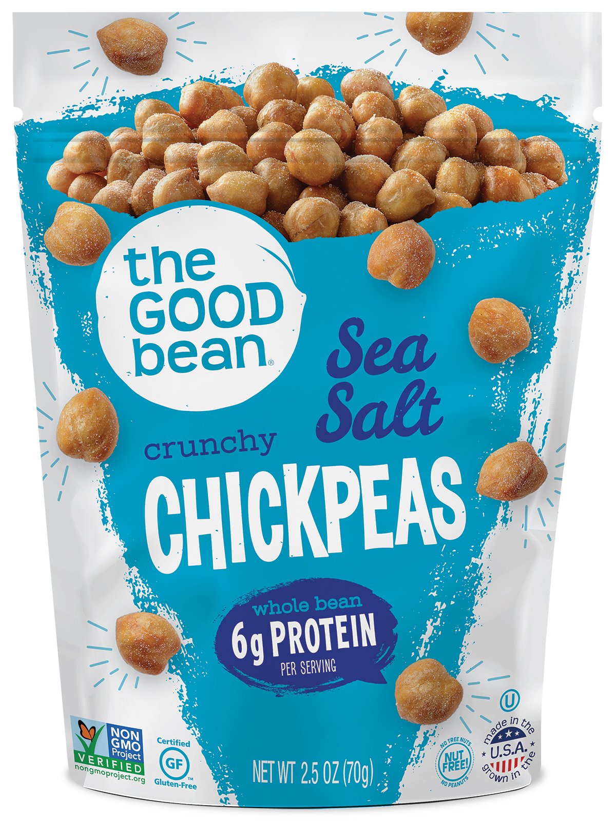 Amazon.com: The Good Bean Chickpea Snacks, Sea Salt, Gluten and Nut ...