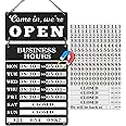 Amazon.com : Magnetic Changeable Business Hours Sign with Double Sided ...