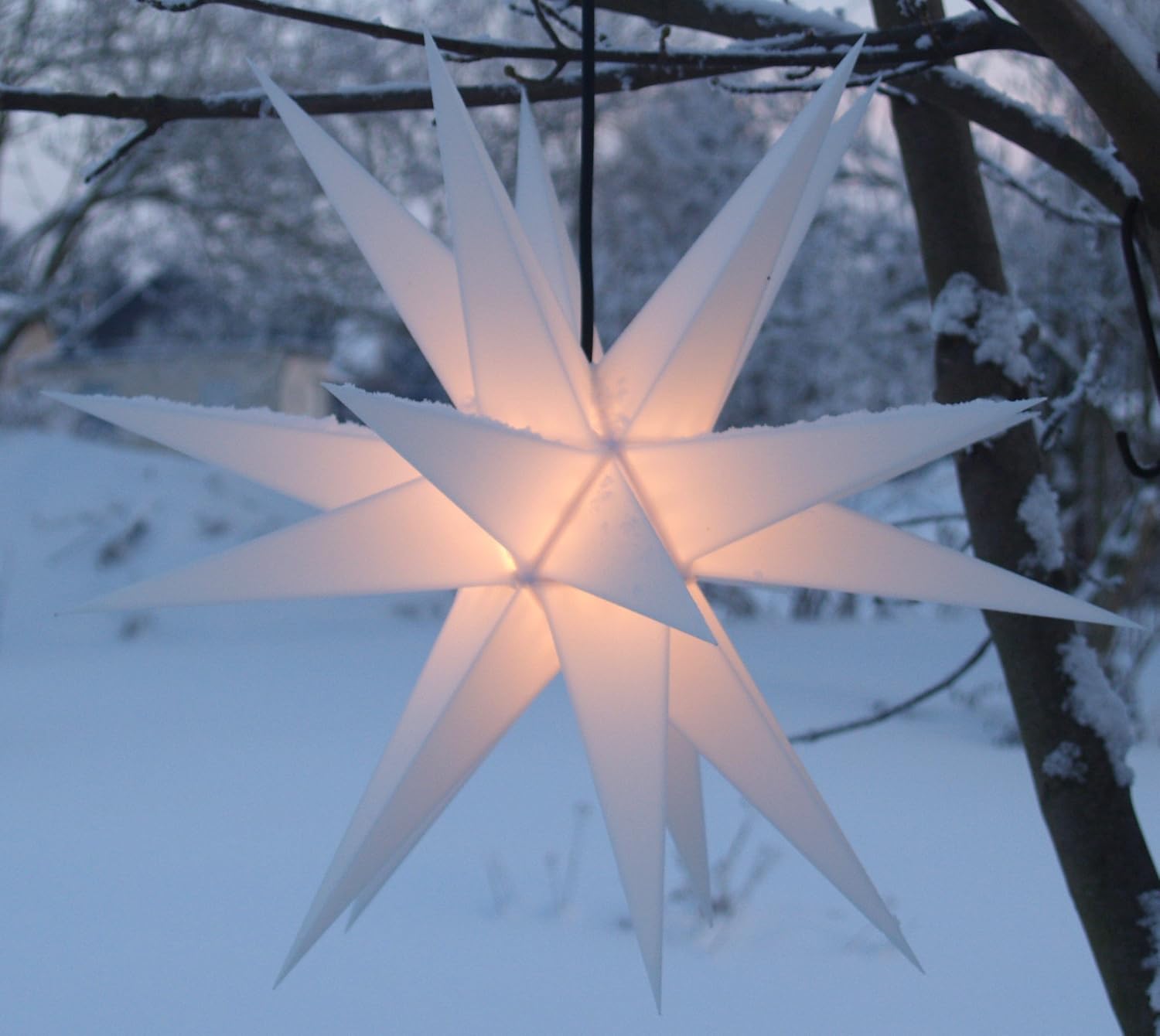 Melkior 2 white, outdoor star (model09) incl. 4m outdoor cable ...