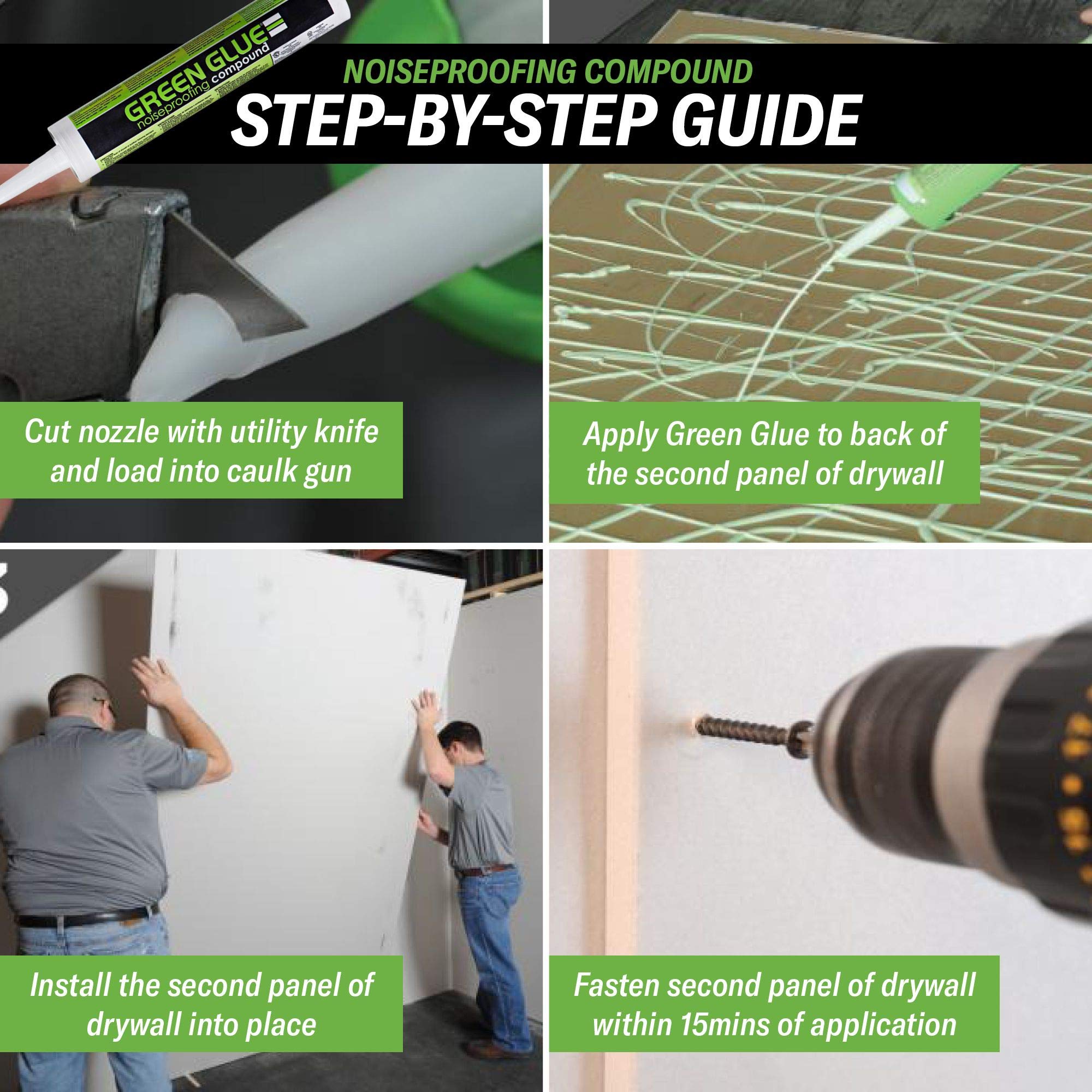 Mua Green Glue Soundproofing and Acoustical Caulk Combo Set - 5 Green ...