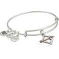 Amazon.com: Alex and Ani Women's Two Tone Cupid's Arrow Charm Bangle Bracelet, Rafaelian Silver ...