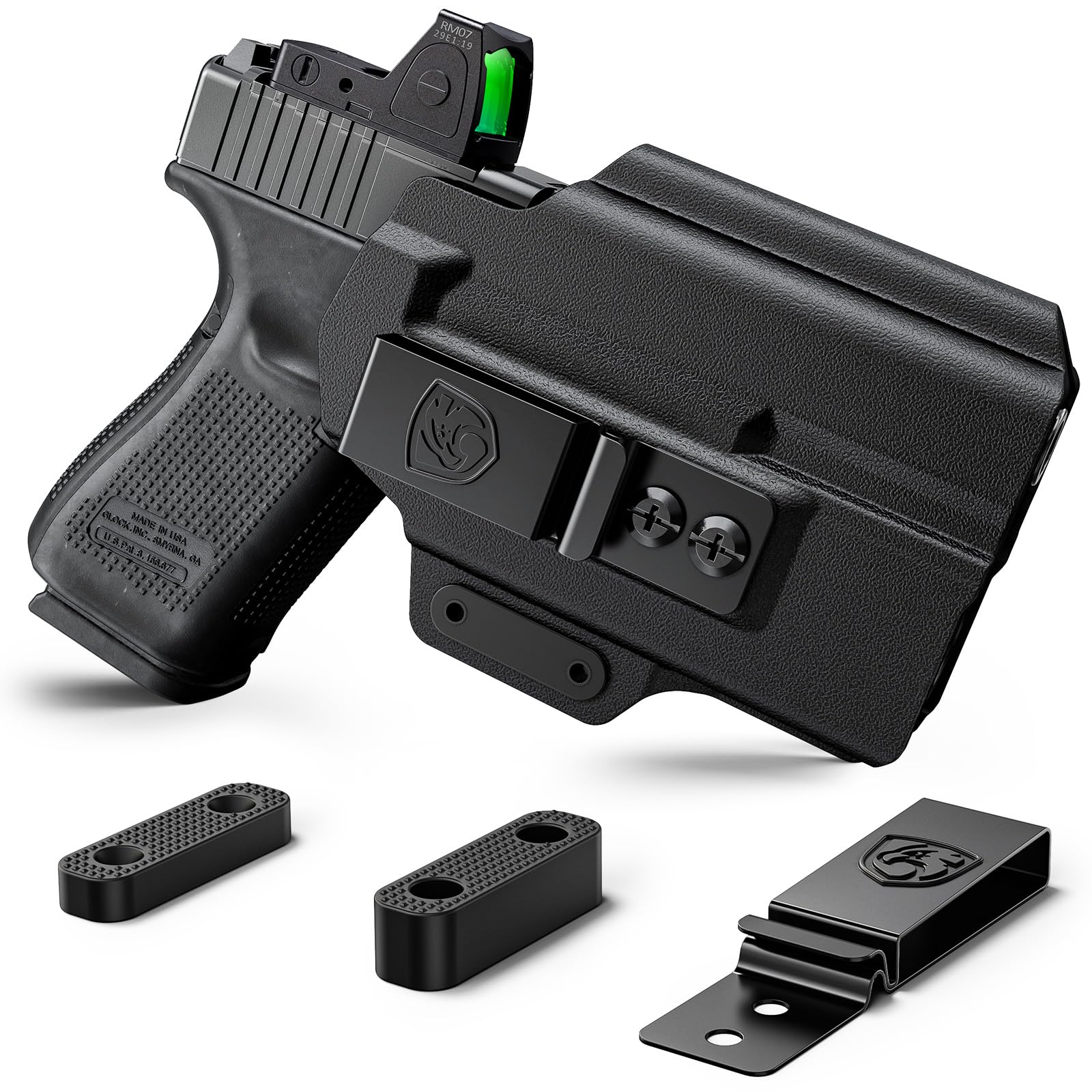 MUNALO IWB Holster Compatible with Glock 19 (Gen 3/4/5) with Flashlight ...