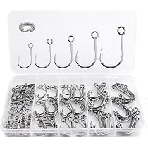 Inline Hooks Inline Single Hook Kit - 50/100 Pieces Replacement Hooks ...