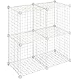 Amazon.com: Whitmor Storage Cubes - Stackable Interlocking Wire Shelves ...