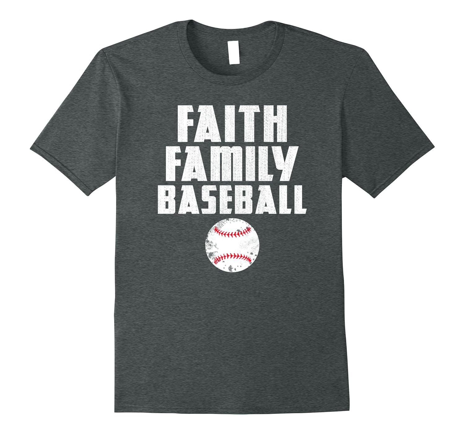Faith Family Baseball T Shirt-4LVS