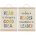 Amazon.com: MAQIKA Today a Reader Tomorrow a Leader Poster Framed with ...
