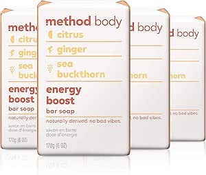 Amazon.com : Method Bar Soap, Energy Boost, 6 oz, 4 pack, Packaging May ...