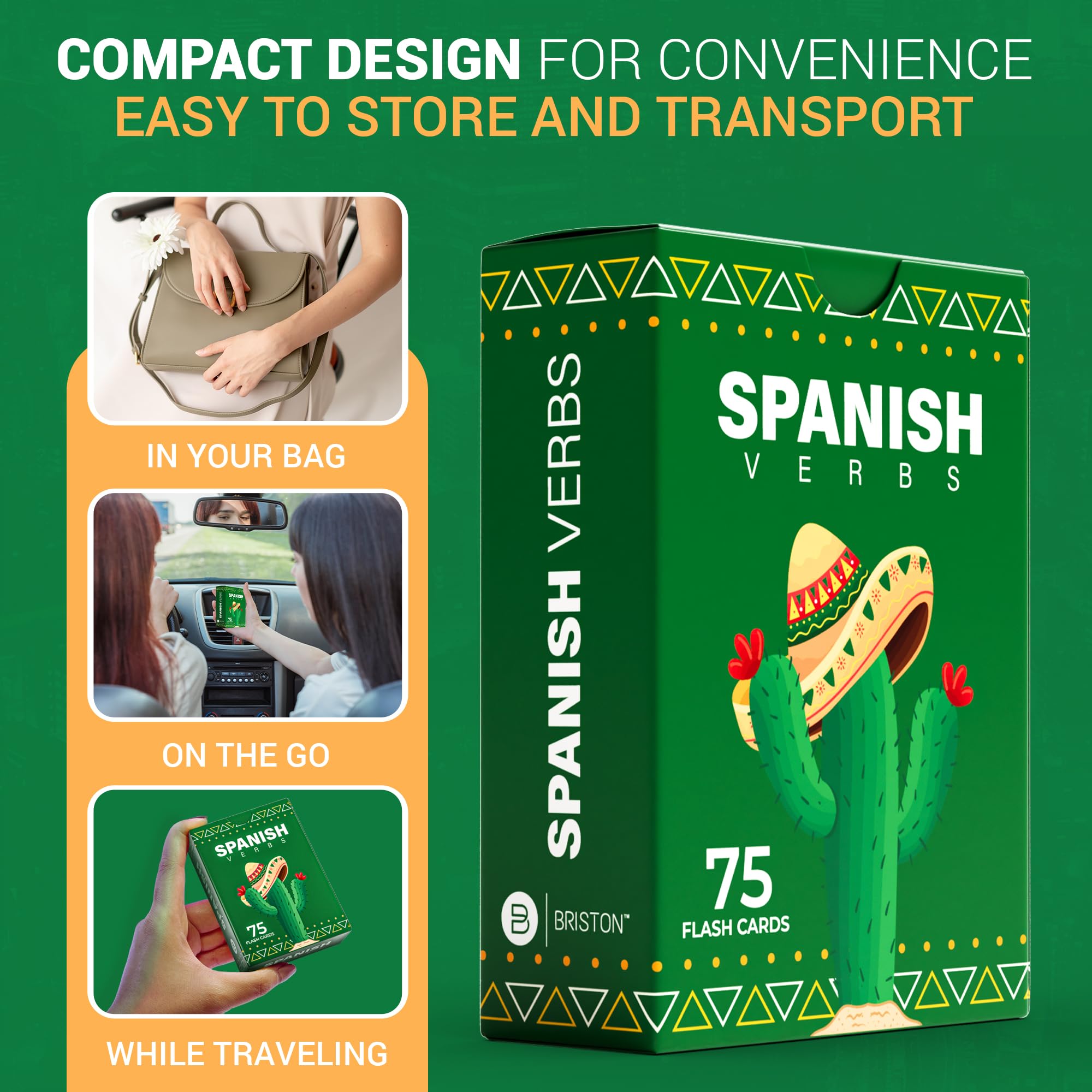Spanish Verb Conjugation Flash Cards (150 Verbs 75 Cards) Educational ...
