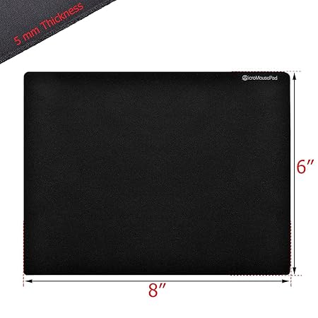 Micro Mouse Pad Black Non-Slip Rubber Base Mousepad for Laptop Desktop ...