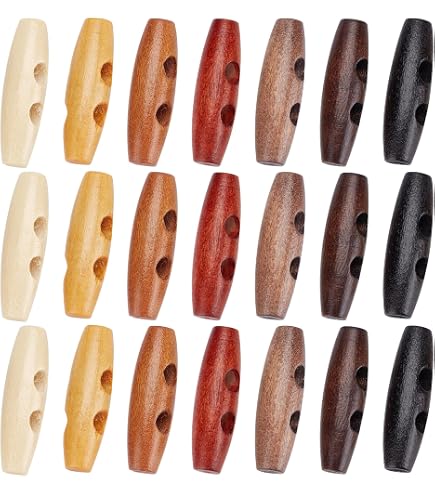 Wood Toggle Buttons, Coat Toggle Button Sewing Accessory Wooden Buttons ...
