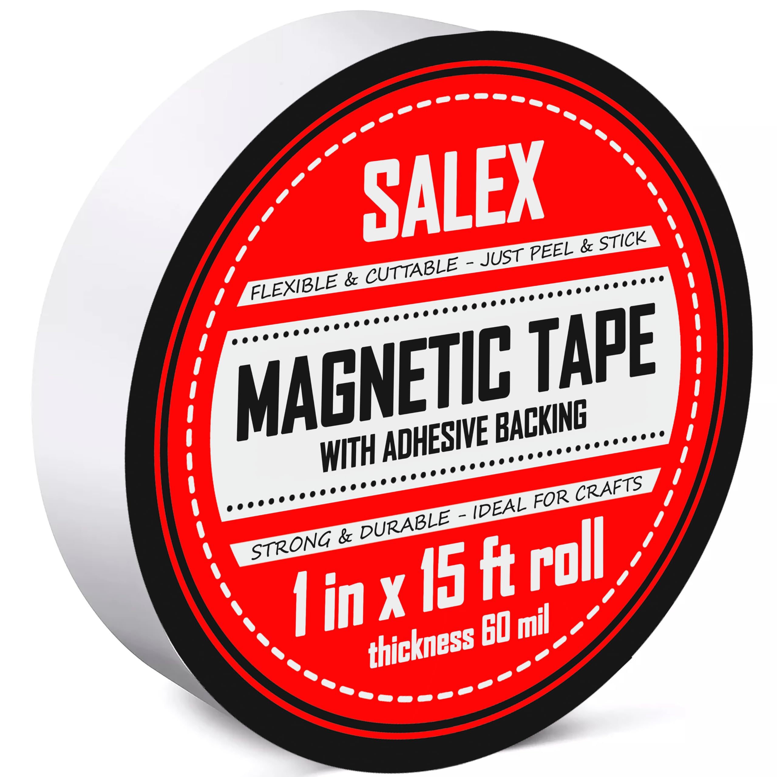 Magnetic Tape with Adhesive Backing 1 Inch Wide - Thick 60 mil Magnet ...