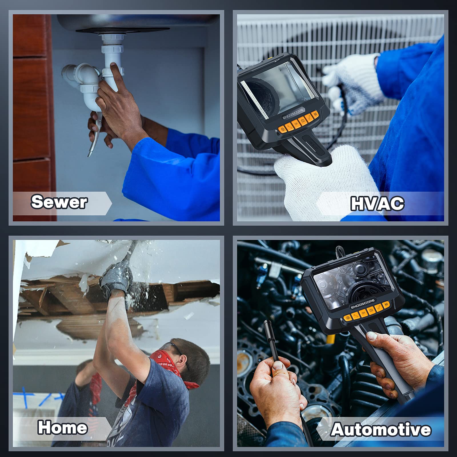 Mua Endoscope Camera with Light, Inspection Camera with 5" IPS Screen ...