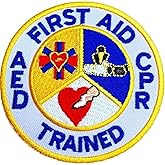 Amazon.com: First Aid CPR AED Trained © Embroidered Patch - 10 Pack - 3 ...