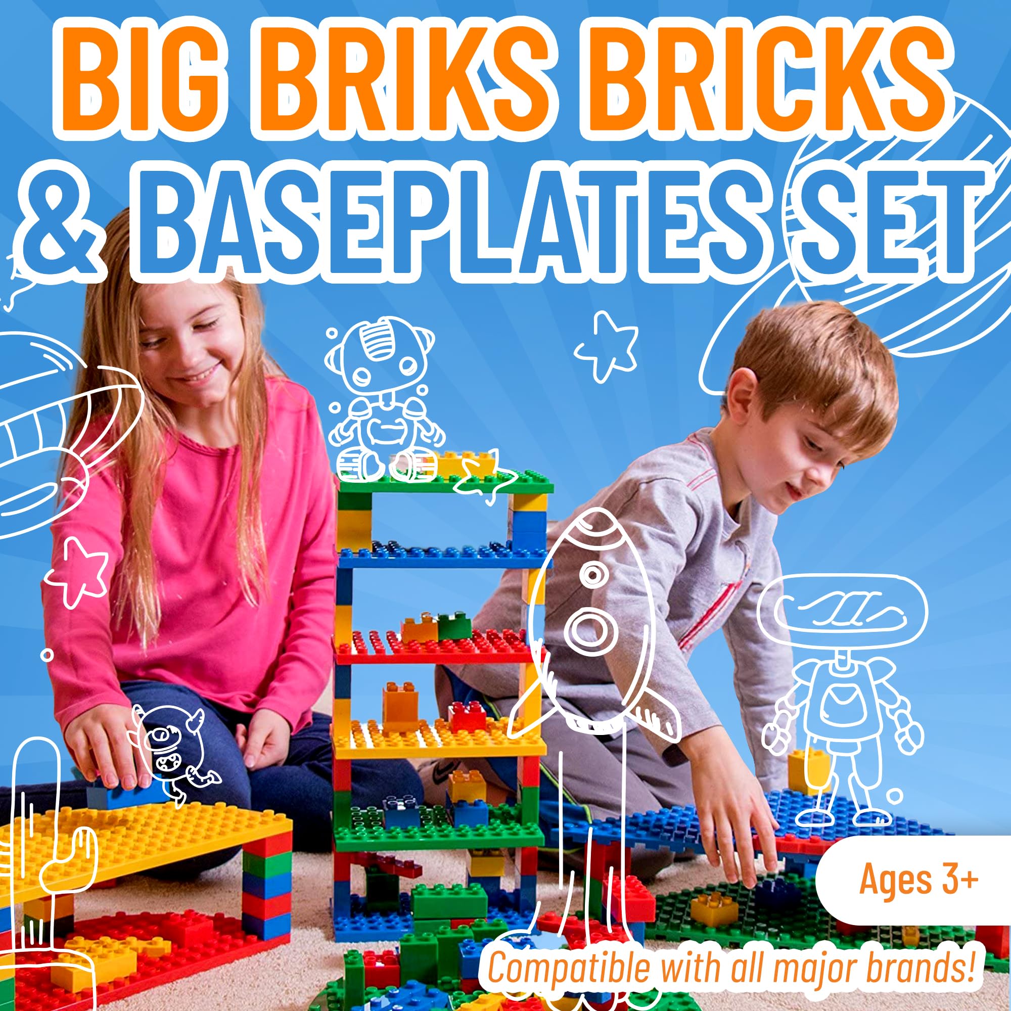 Mua Strictly Briks Compatible with Lego Duplo Toy Building Blocks for ...