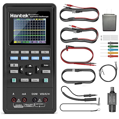 Hantek Professional Automotive Oscilloscope 2D82AUTO, 4 in 1 Handheld ...