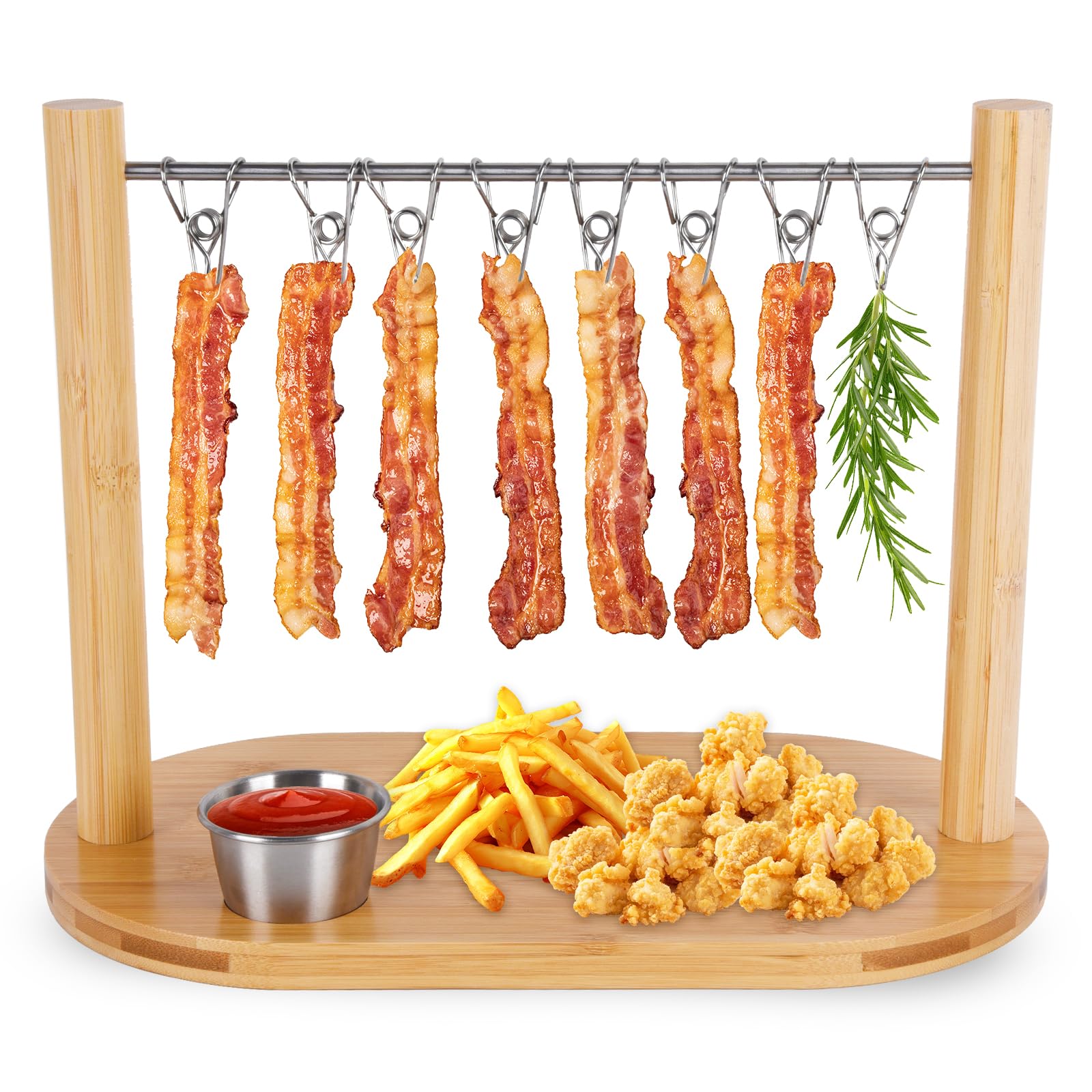 SoeKoa Bacon Display Rack, Bacon Holder with Bacon Serving Dissents ...