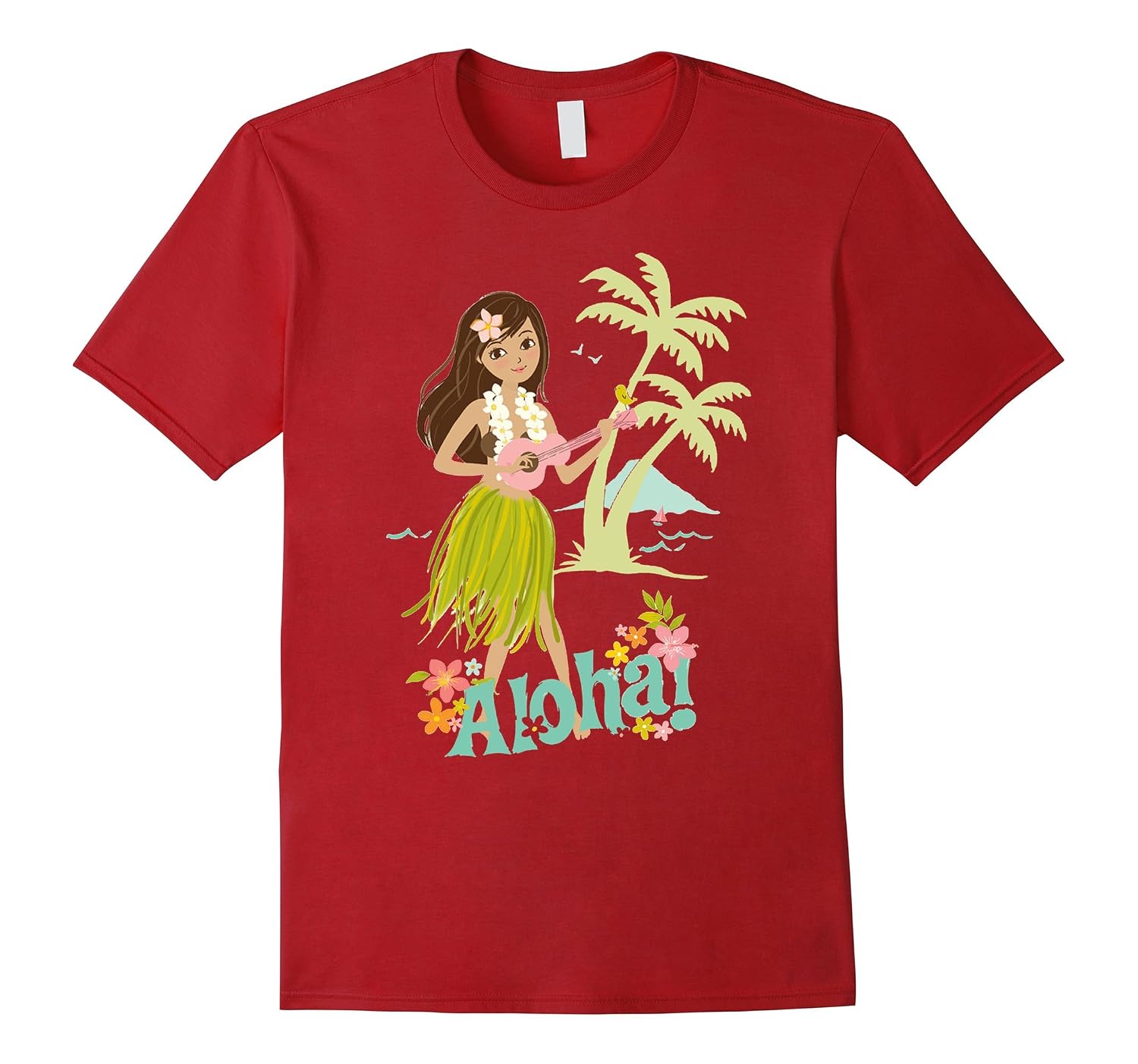 Vintage Hawaiian Hula Girl Shirt Tropical Beach Aloha-BN – Banazatee