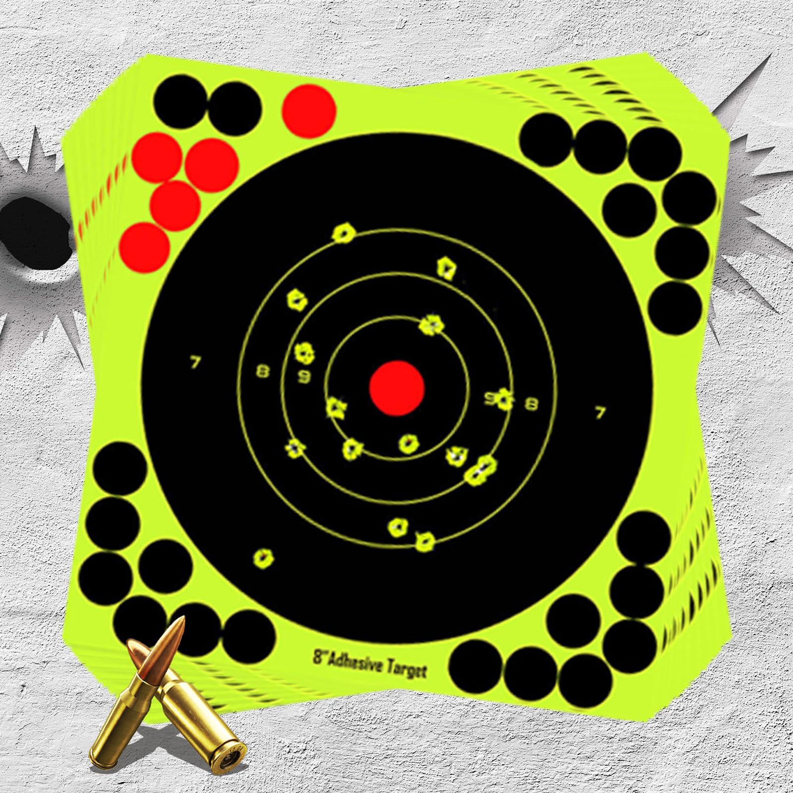 Fluorescent Yellow High-Visibility Adhesive Shooting Targets for BB ...
