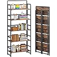 Amazon.com: 4NM No-Assembly 5 Tiers Folding Bookshelf Storage Shelves ...