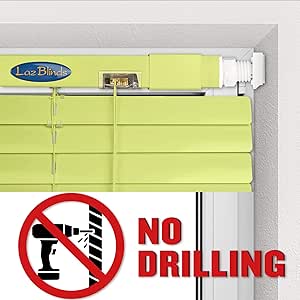 Amazon.com: LazBlinds No Tools-No Drill 1" Aluminum Horizontal Mini ...