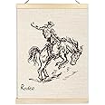 Amazon.com: Ecezatik Vintage Western Cowboy Rodeo Poster Hanger Frame ...