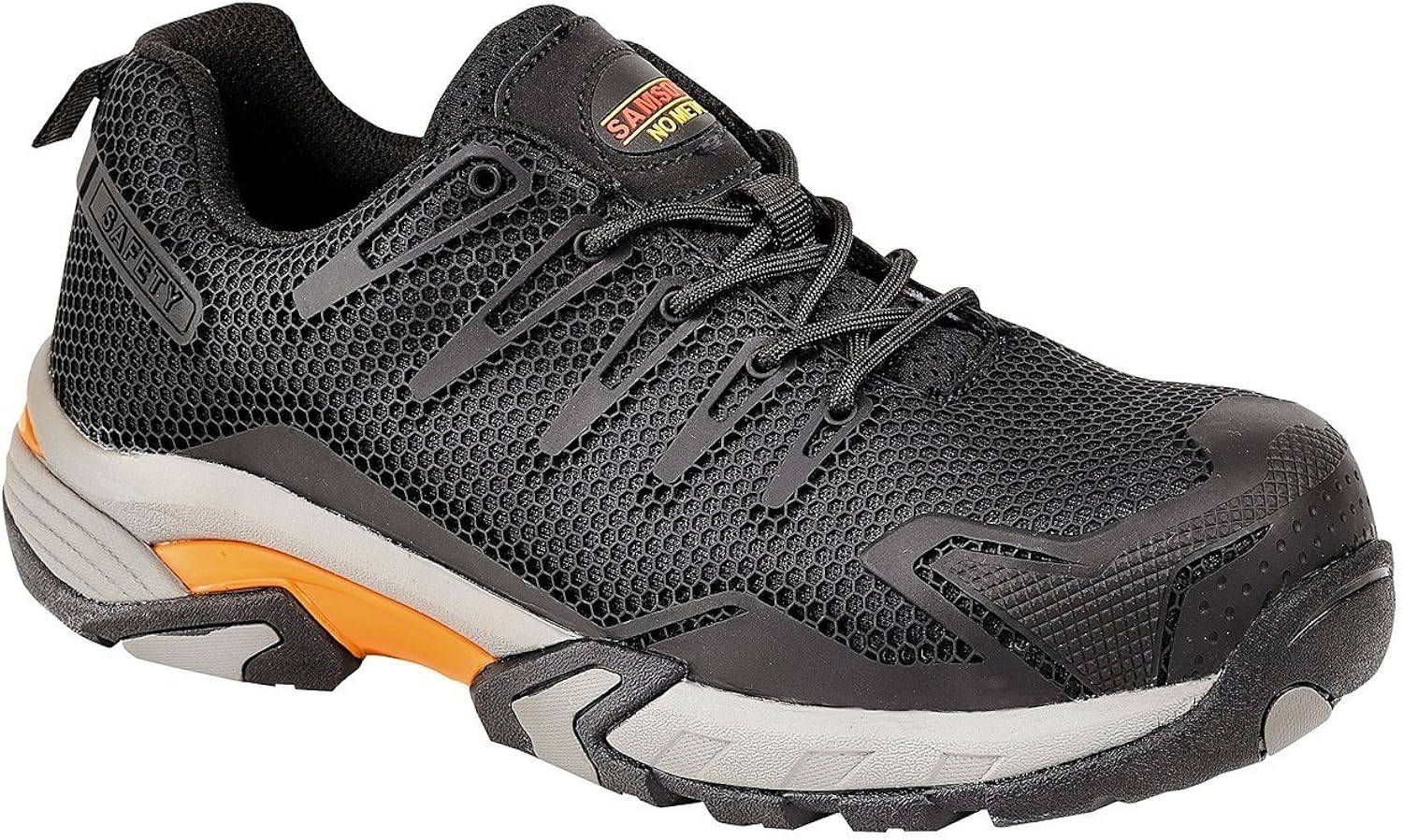 Samson XL 7765 S1P Black Composite Toe Cap Metal Free Safety Trainers ...