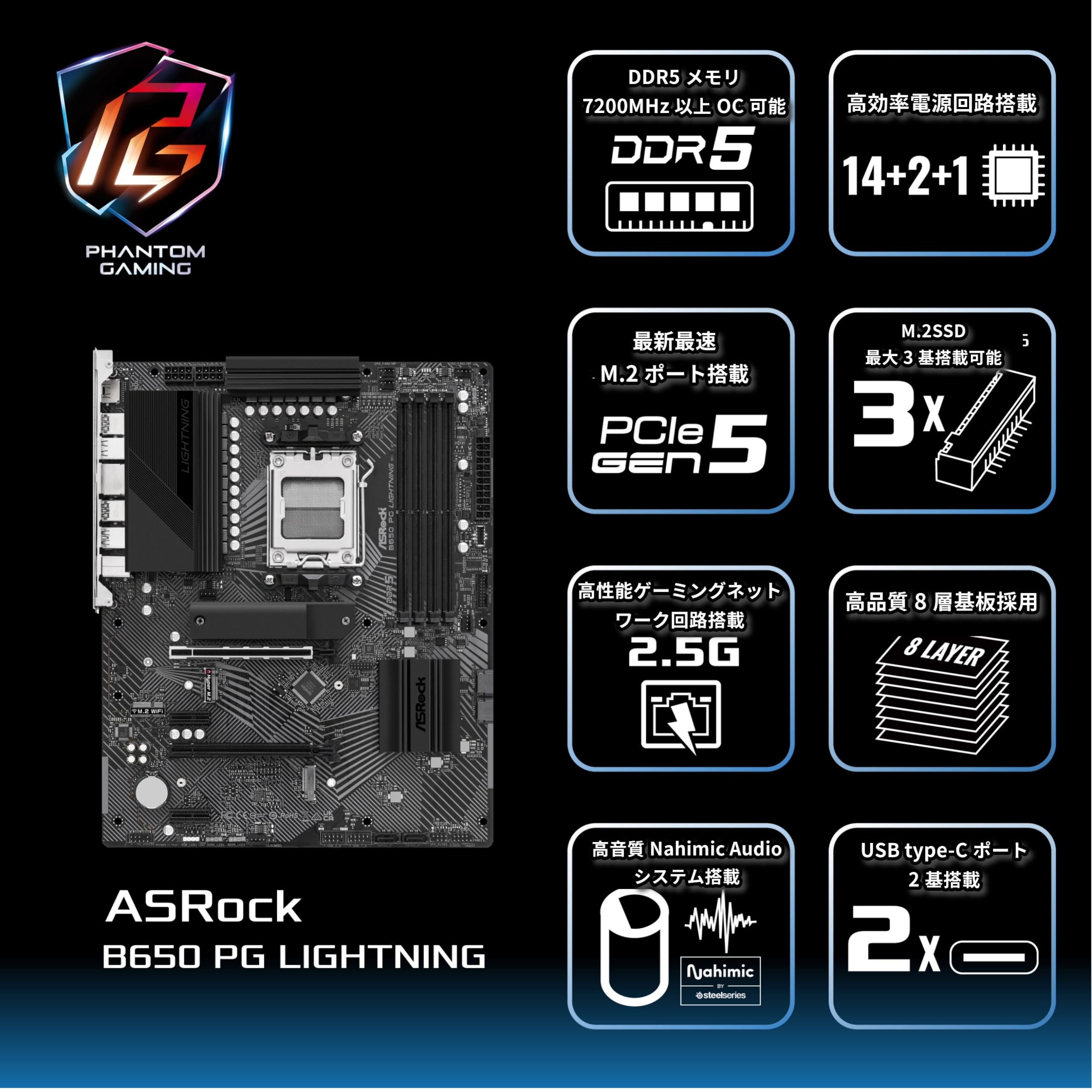 Mua ASRock B650 PG Lightning AMD Ryzen 7000 Series Processors ...
